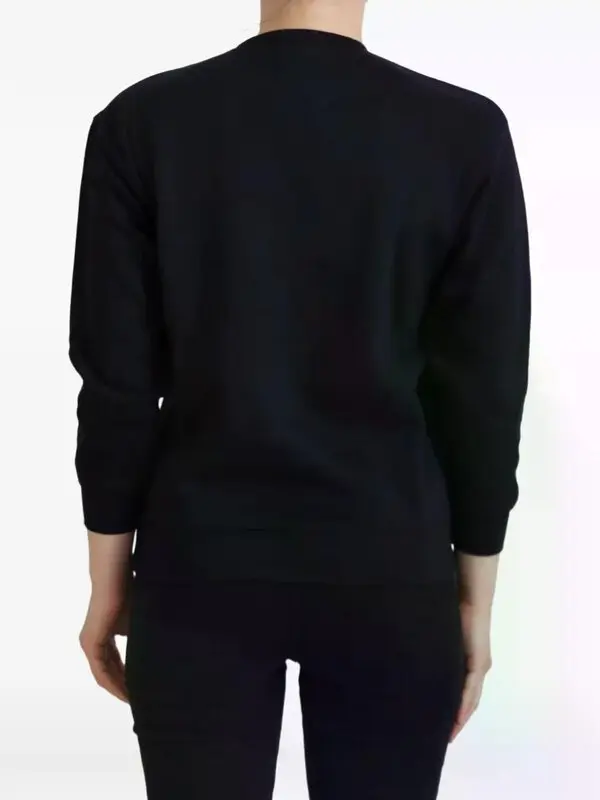Philippe Model Graphic Print Crew Neck Sweater - Black