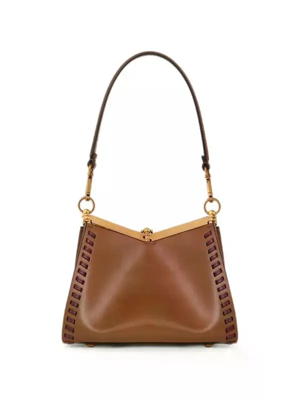 Etro Small Leather Vela Bag With Floral Motif