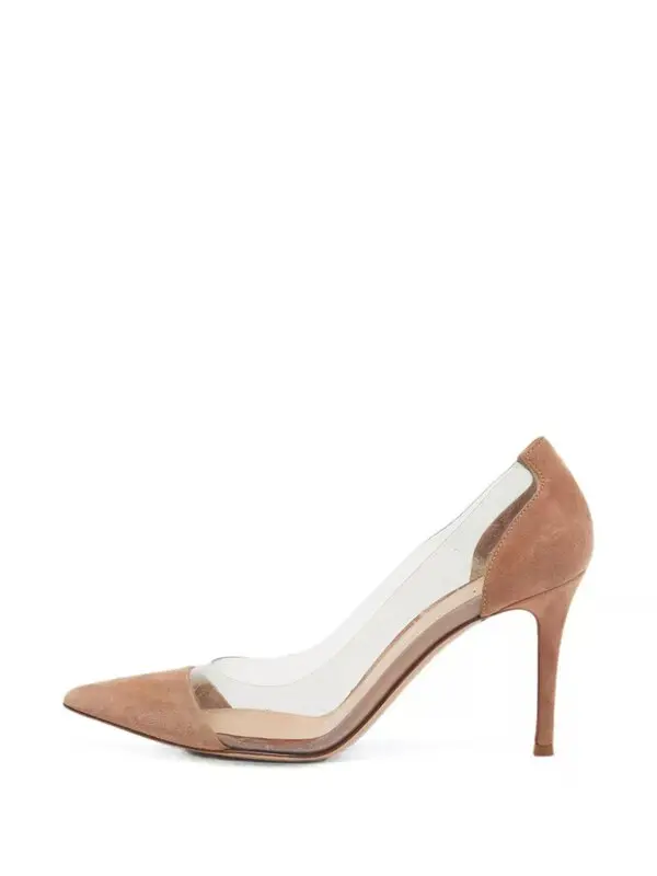 GIANVITO ROSSI Plexi Heeled Pumps - White