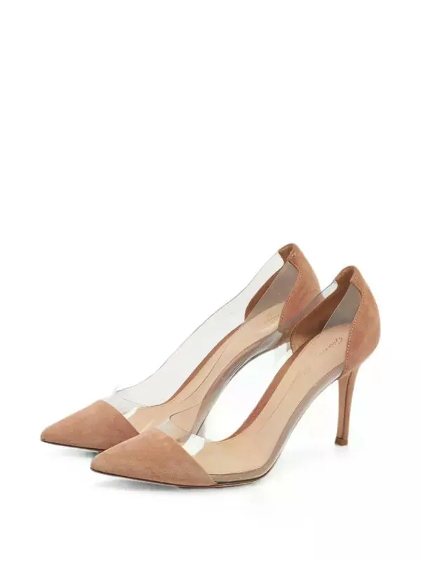 GIANVITO ROSSI Plexi Heeled Pumps - White
