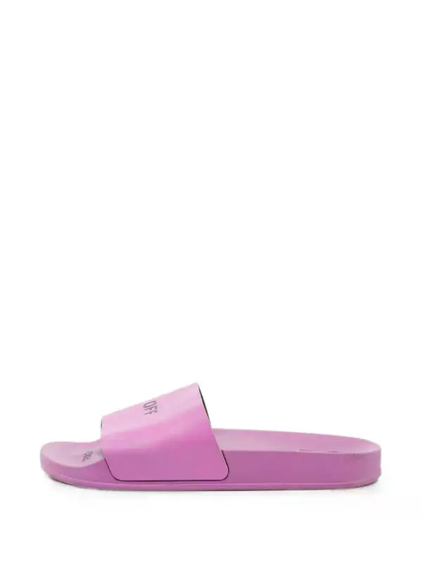 Off-White Logo Print Open Toe Slides