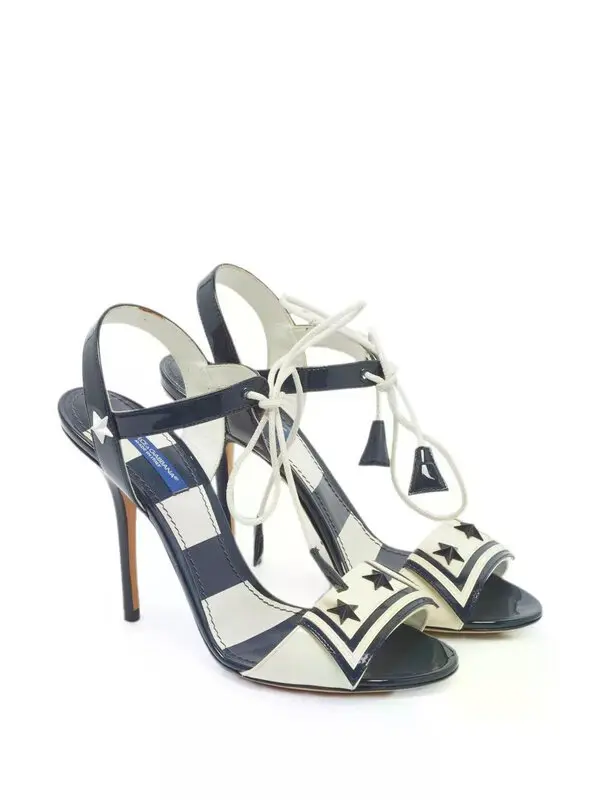 Dolce & Gabbana Star-embellished Lace-up Heeled Sandals