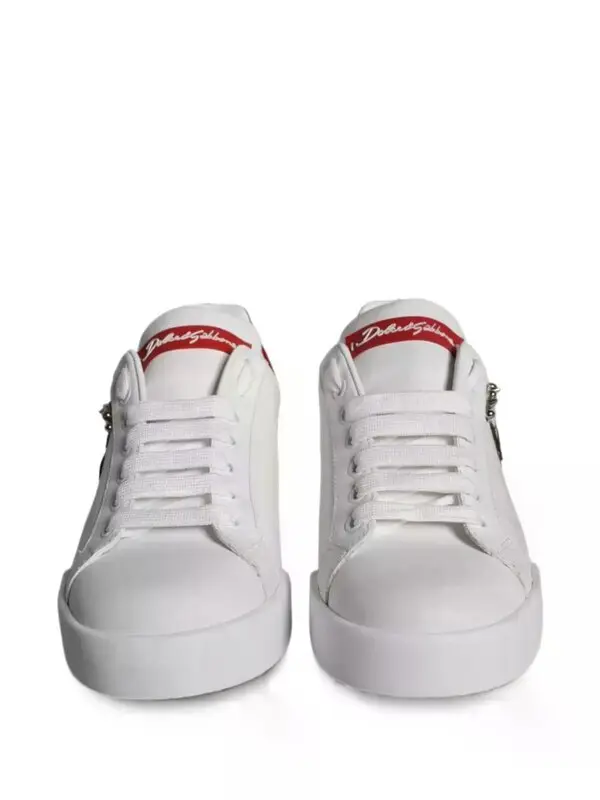 Dolce & Gabbana Portofino Applique Leather Sneakers