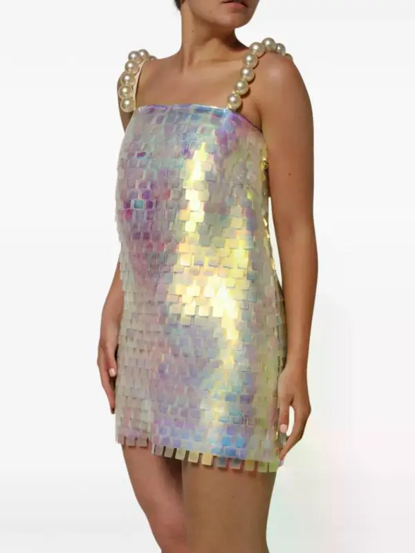Dolce & Gabbana Holographic Embellished Mini Dress