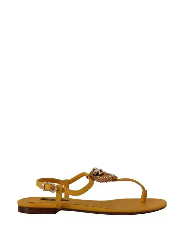 Dolce & Gabbana Devotion Embellished Leather Sandals