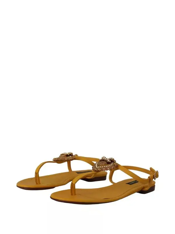 Dolce & Gabbana Devotion Embellished Leather Sandals