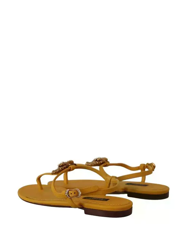Dolce & Gabbana Devotion Embellished Leather Sandals