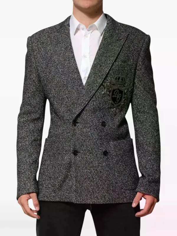 Dolce & Gabbana Herringbone Double-breasted Blazer
