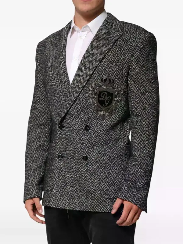 Dolce & Gabbana Herringbone Double-breasted Blazer