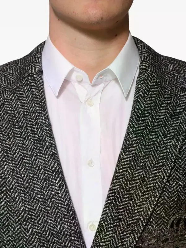 Dolce & Gabbana Herringbone Double-breasted Blazer