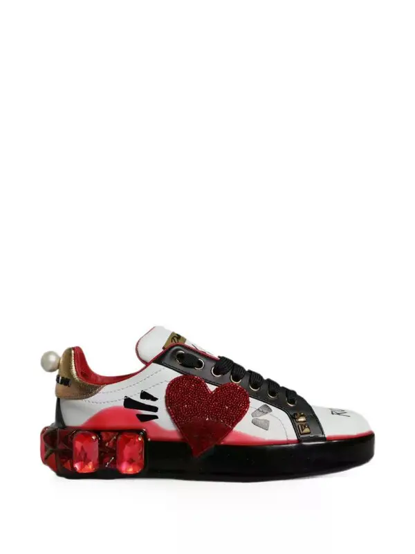 Dolce & Gabbana Portofino Heart-patch Sneakers