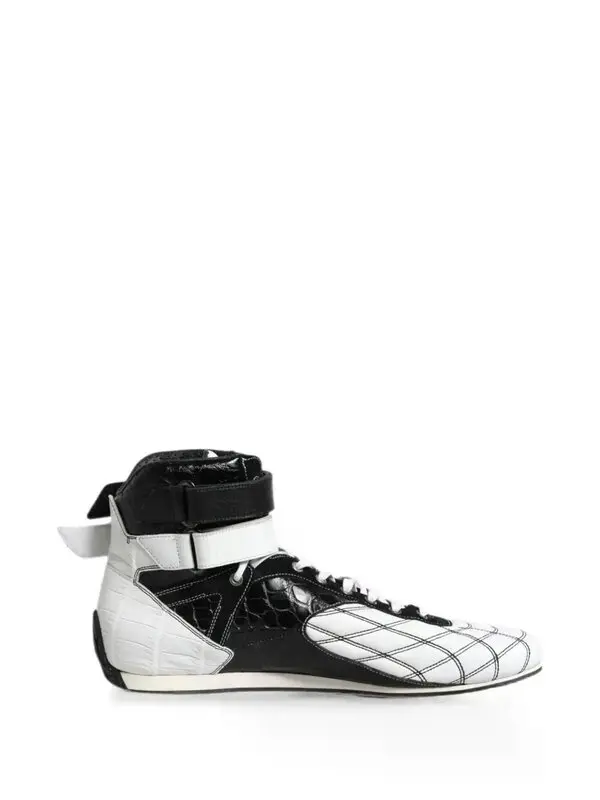 Dolce & Gabbana Quilted Crocodile-effect Sneakers