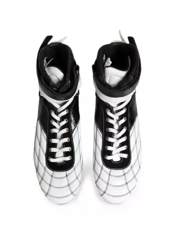 Dolce & Gabbana Quilted Crocodile-effect Sneakers