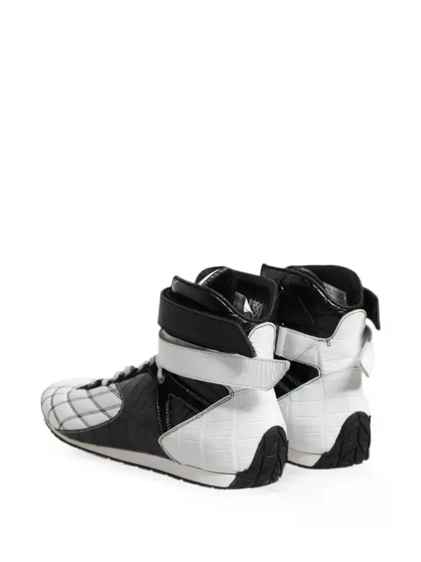 Dolce & Gabbana Quilted Crocodile-effect Sneakers