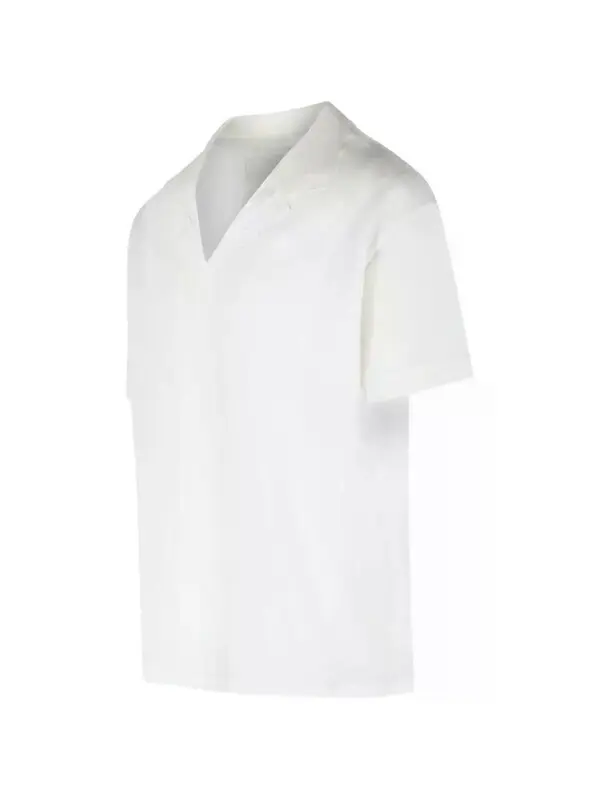 MAISON MARGIELA Spread Collar V-neck T-shirt - White