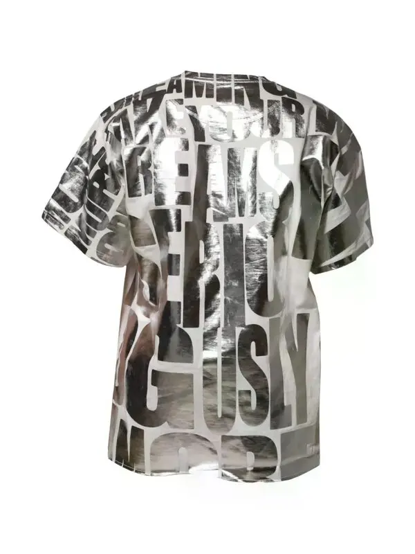 Dolce & Gabbana Metallic-effect Slogan-print T-shirt