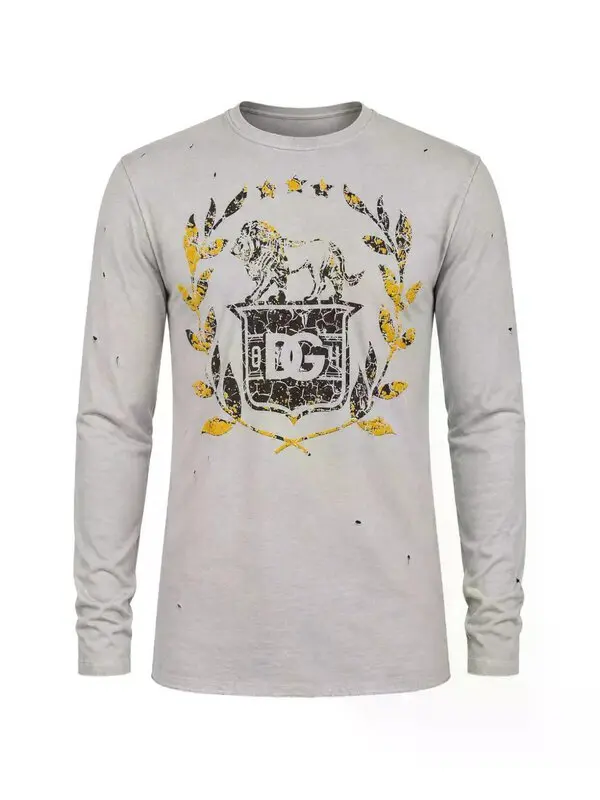 Dolce & Gabbana Distressed-finish Long-sleeve T-shirt