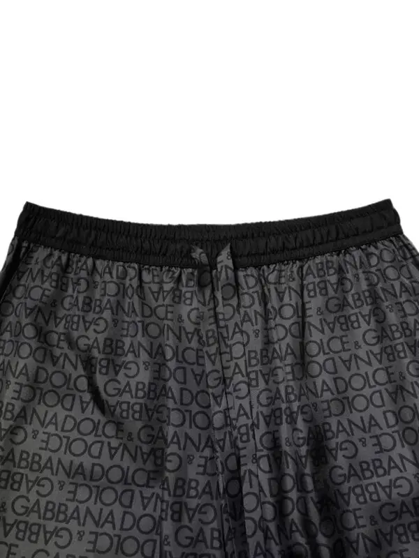 Dolce & Gabbana Logo Print Silk Shorts