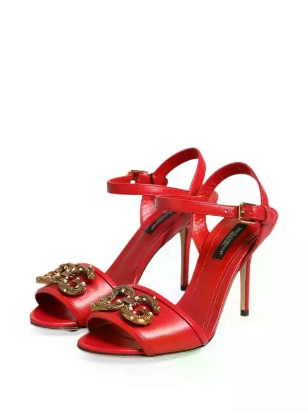 Dolce & Gabbana Pearl Embellished Dg Amore Sandals