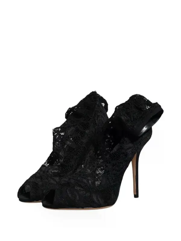 Dolce & Gabbana Lace Peep-toe Ankle Boots