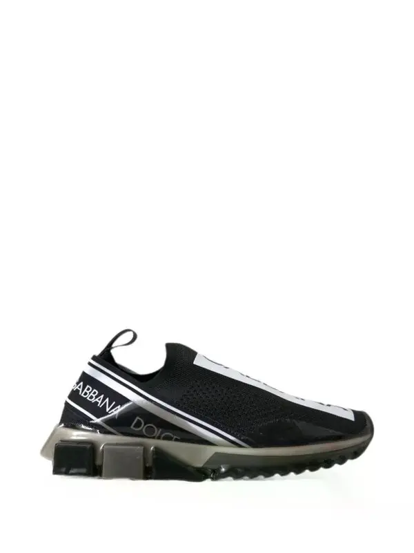 Dolce & Gabbana Sorrento Logo Print Knit Slip-on Sneakers