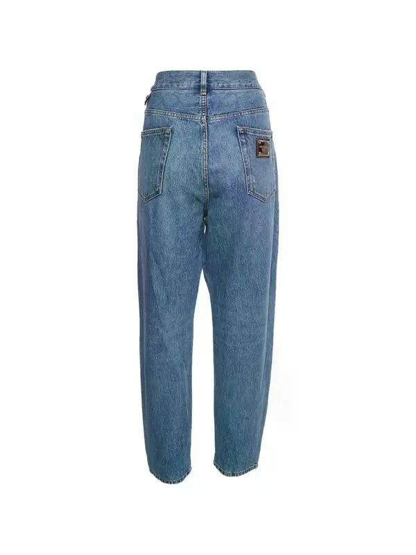 Dolce & Gabbana Logo Plaque Straight-leg Jeans