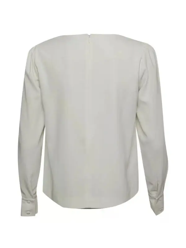 Sonia Rykiel Paris Crew-neck Long-sleeved Crepe Blouse