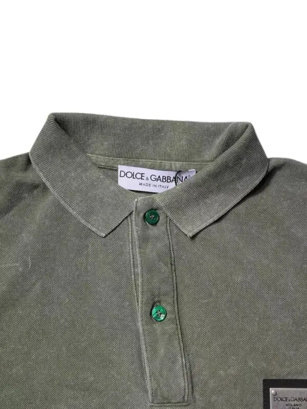 Dolce & Gabbana Logo-plaque Polo Shirt