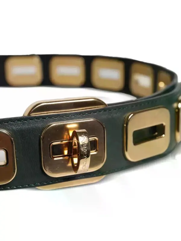 Dolce & Gabbana Cut-out Leather Belt