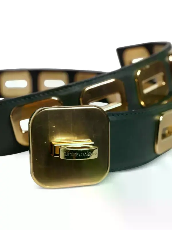 Dolce & Gabbana Cut-out Leather Belt