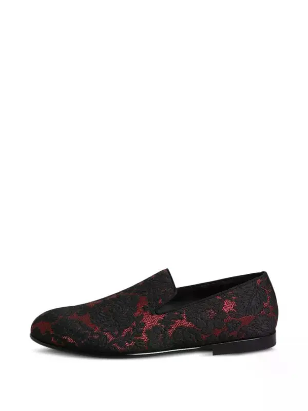 Dolce & Gabbana Jacquard Lace Pattern Loafers