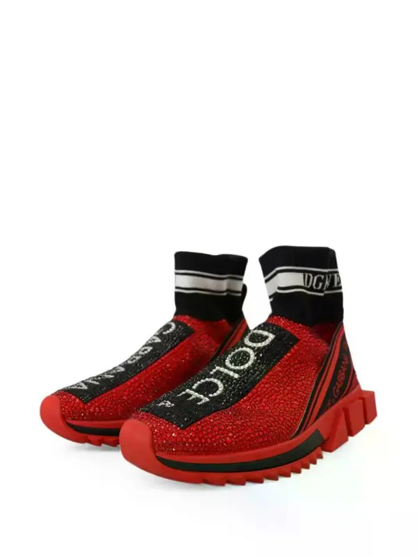 Dolce & Gabbana Embellished Sock Sneakers
