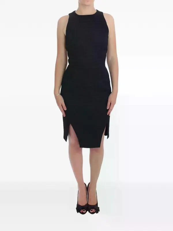 DAIZY SHELY Textured Side-slit Sheath Dress