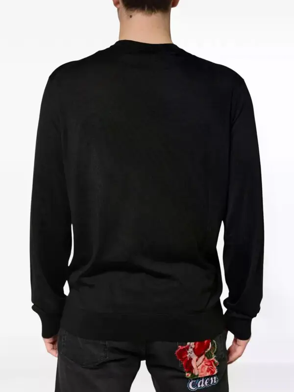 Dolce & Gabbana Crew Neck Silk Sweater