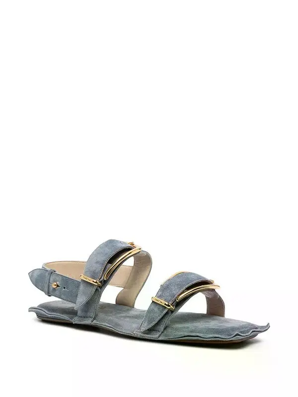 Nanushka Raw-cut Edge Leather Sandals