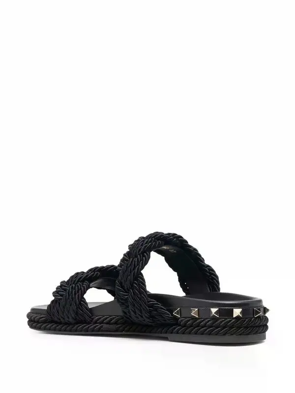 Valentino Garavani Rockstud Rope Sandals
