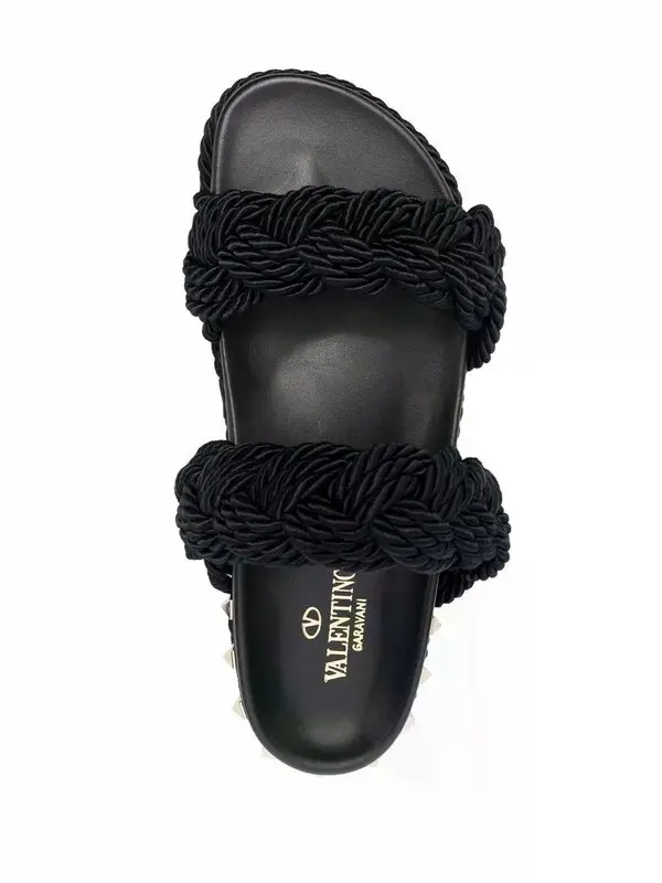 Valentino Garavani Rockstud Rope Sandals