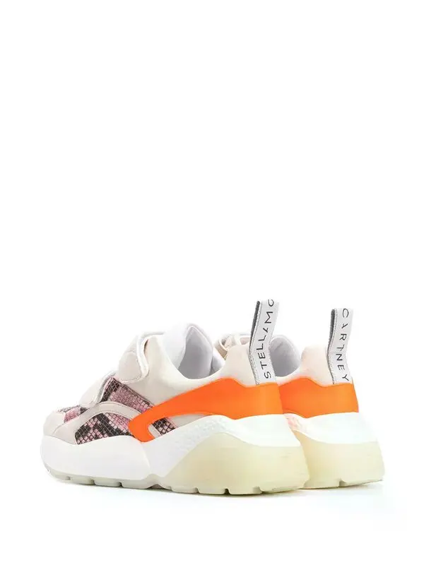 Stella McCartney Python Effect Eclypse Touch Strap Sneakers