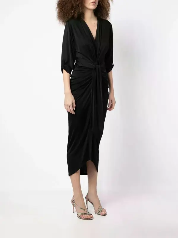 Diane Von Furstenberg Draped V-neck Midi Dress