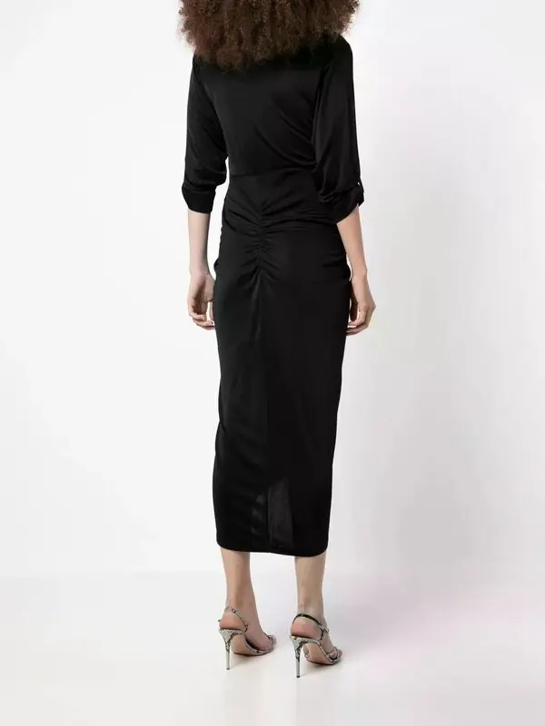 Diane Von Furstenberg Draped V-neck Midi Dress