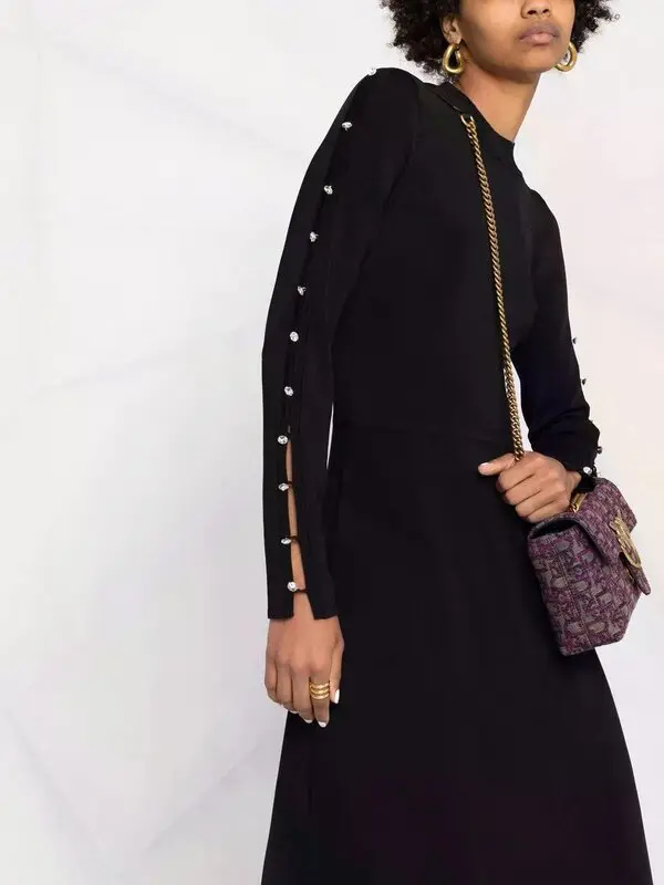 Sandro Silvia Button-sleeve Long Dress