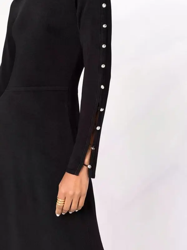 Sandro Silvia Button-sleeve Long Dress