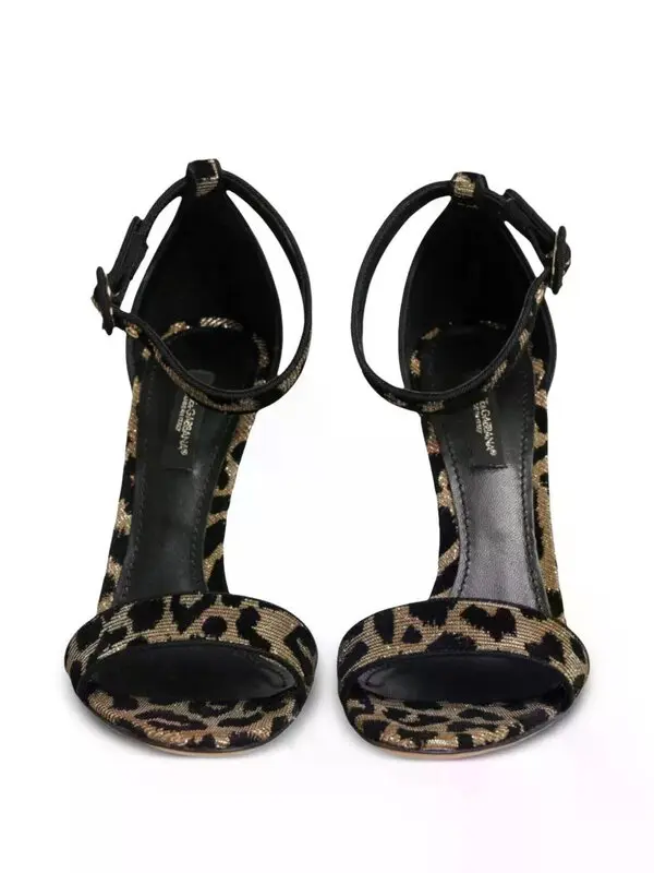 Dolce & Gabbana Leopard Print Stiletto Sandals