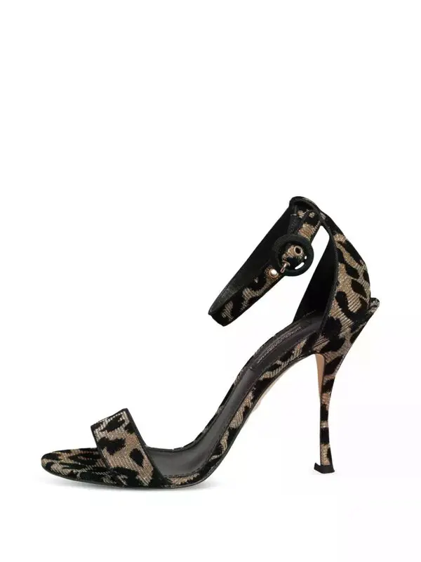 Dolce & Gabbana Leopard Print Stiletto Sandals