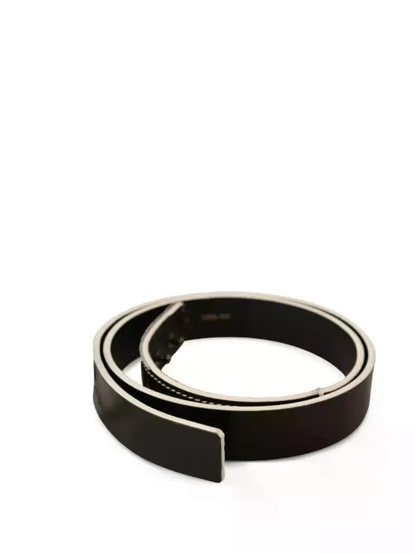 Costume National Contrast Stitch Leather Belt