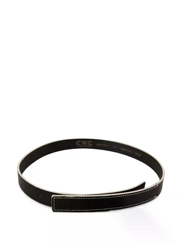 Costume National Contrast Stitch Leather Belt