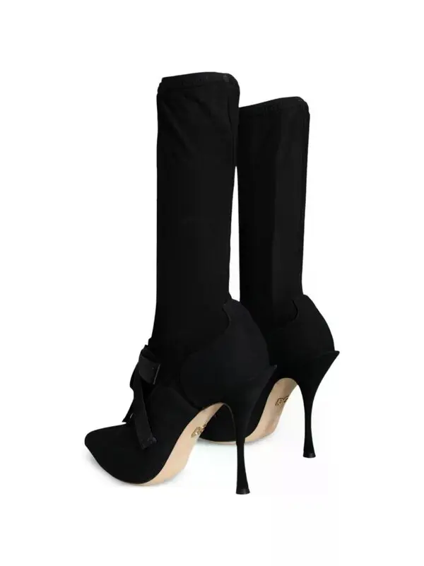 Dolce & Gabbana Sock Lace-up Heeled Boots