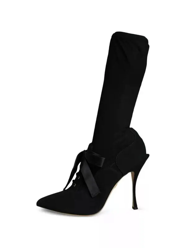 Dolce & Gabbana Sock Lace-up Heeled Boots