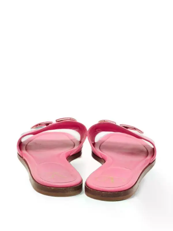 Valentino Garavani Vlogo Signature Leather Slide Sandals