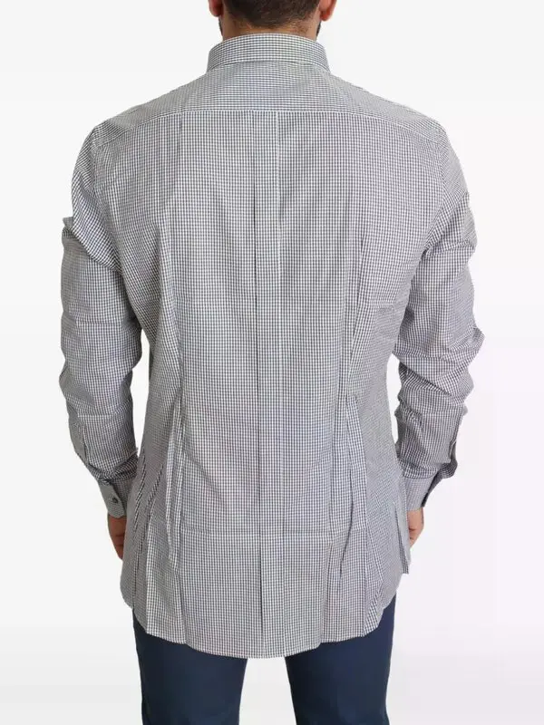 Dolce & Gabbana Gold Gingham-check Shirt